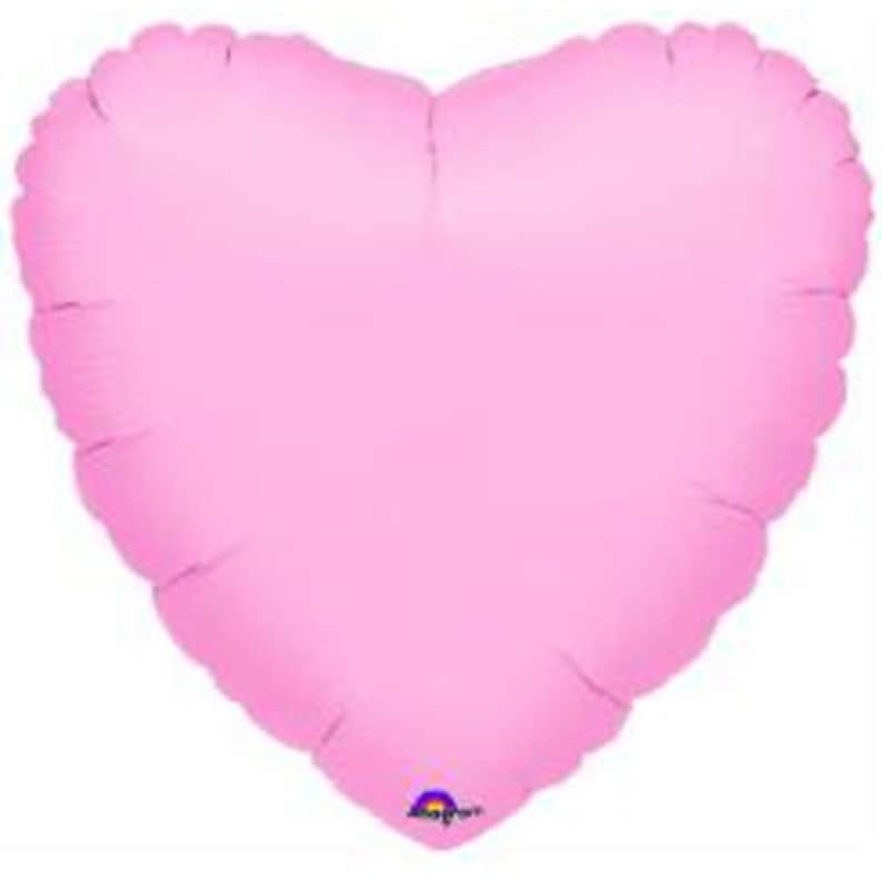 18" Metallic Pink Heart Balloon: Valentine's Day Decor (uninflated) - Etsy