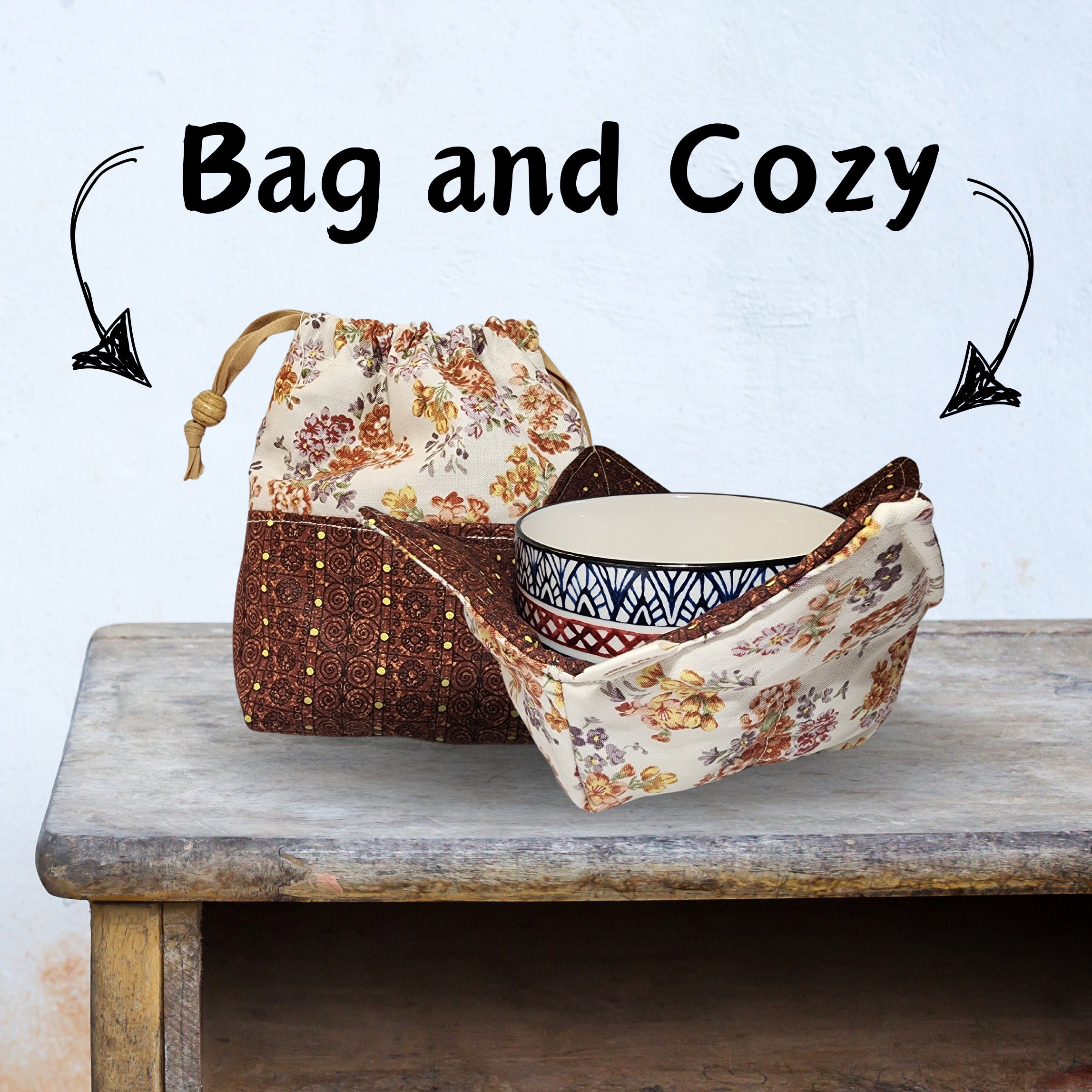 Cozy Set. Cozy Bowl and Two Size of Mug Cozy. Perfect Cozy Gift ...