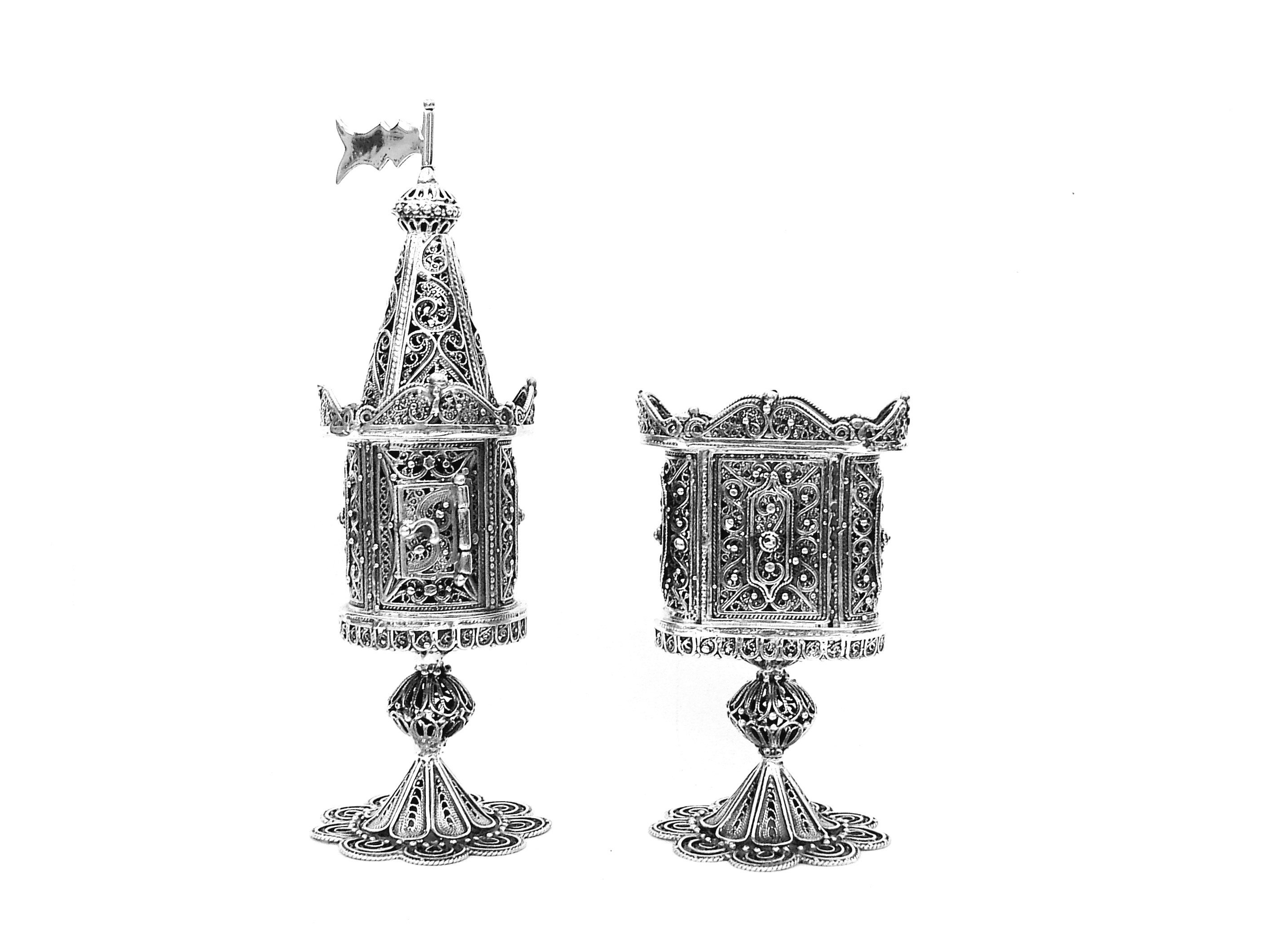 Silver Havdalah Set Filigree Handmade Havdalah Set Sterling - Etsy