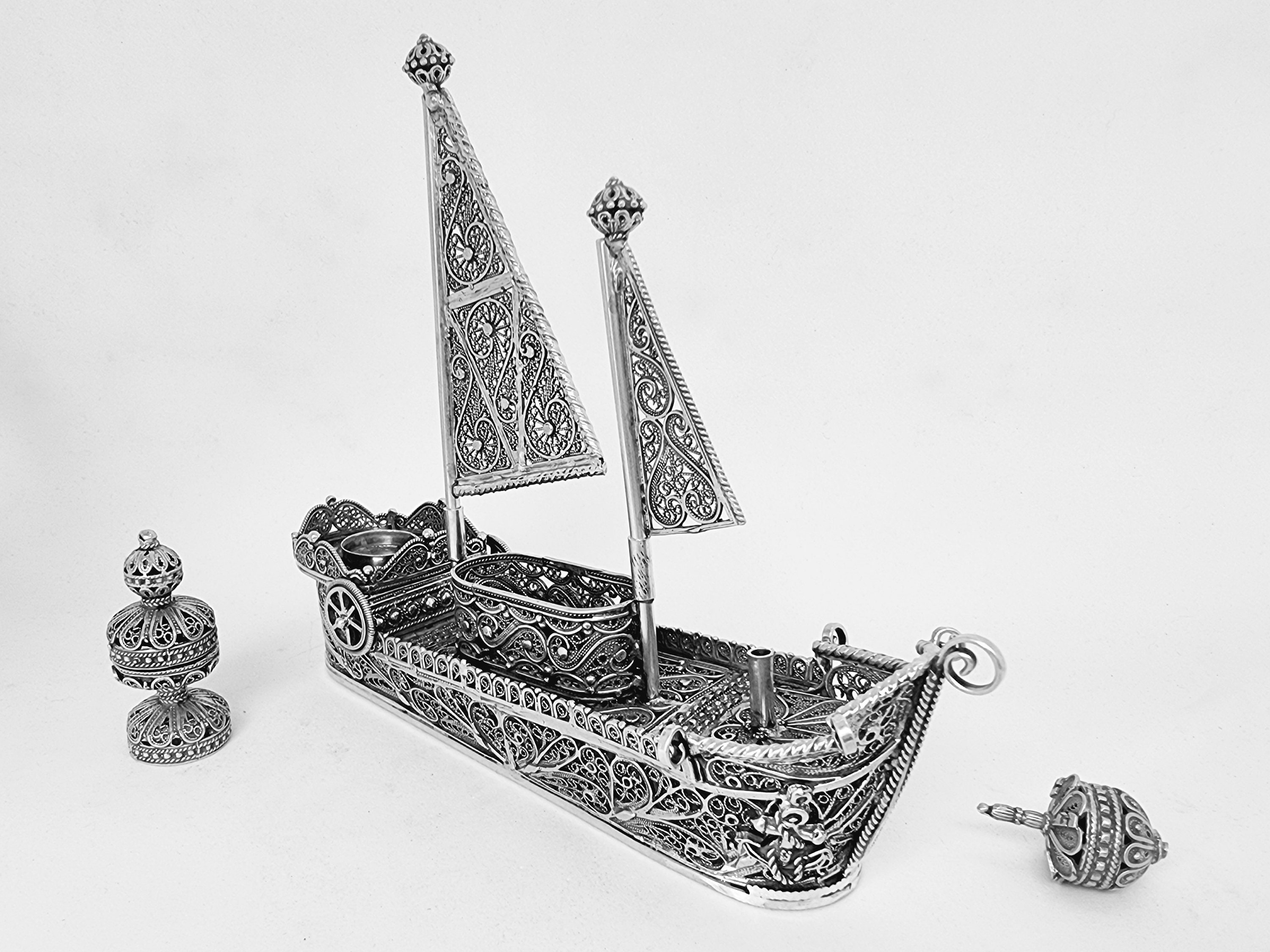 Unique Ship Design Havdalah Set With Menorah for Hanukkah - Etsy