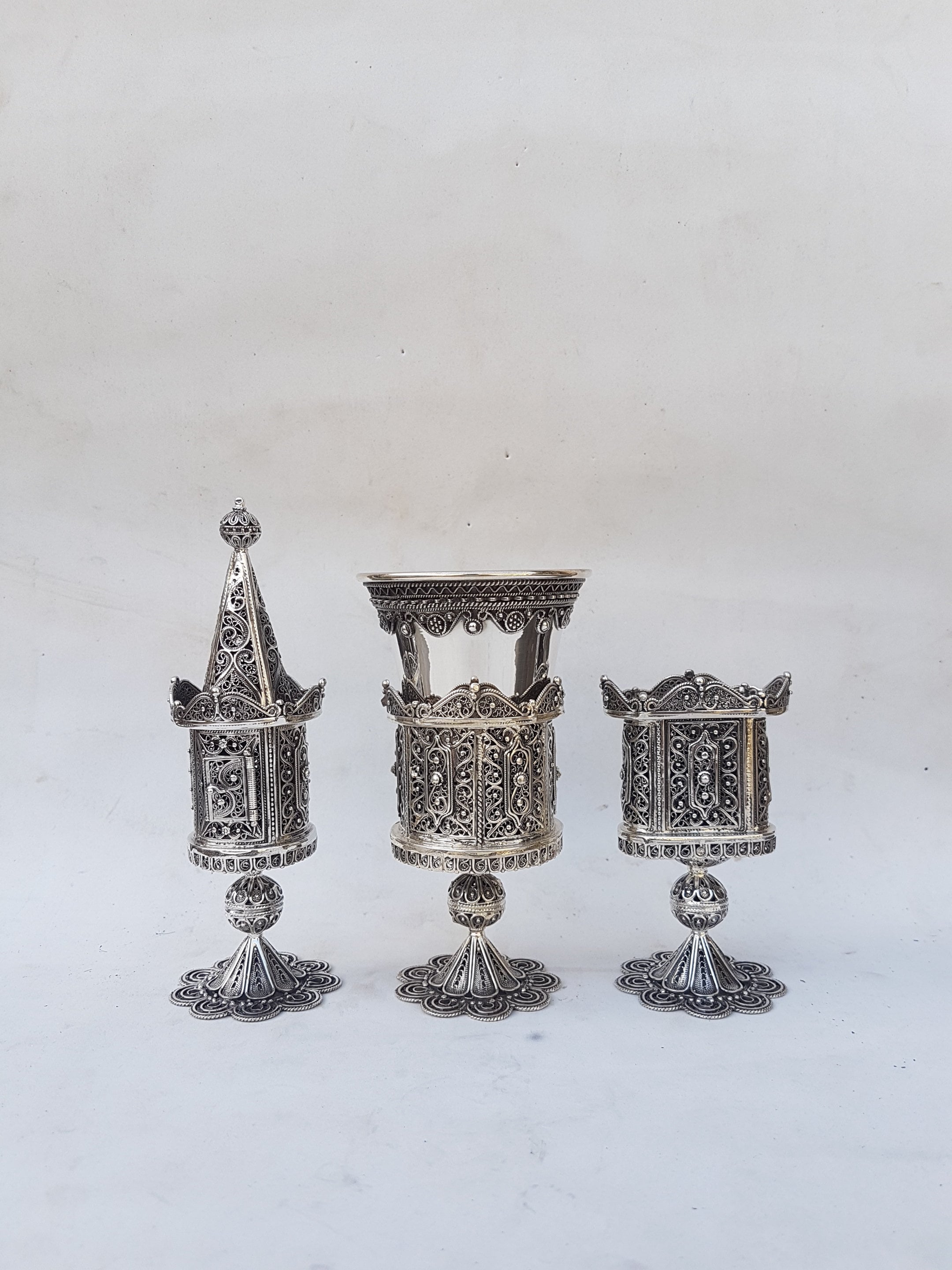 Silver Havdalah Set Filigree Handmade Havdalah Set Sterling - Etsy