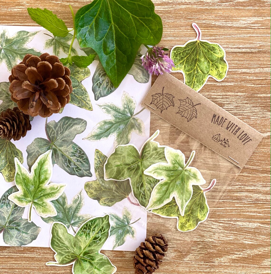 Ivy Leaves Stickers: Waterproof Botanical Decals - Set of 3 - Etsy