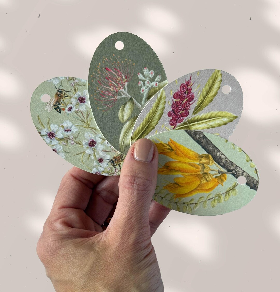 New Zealand Native Flower Gift Tags | Botanical Watercolour Art ...