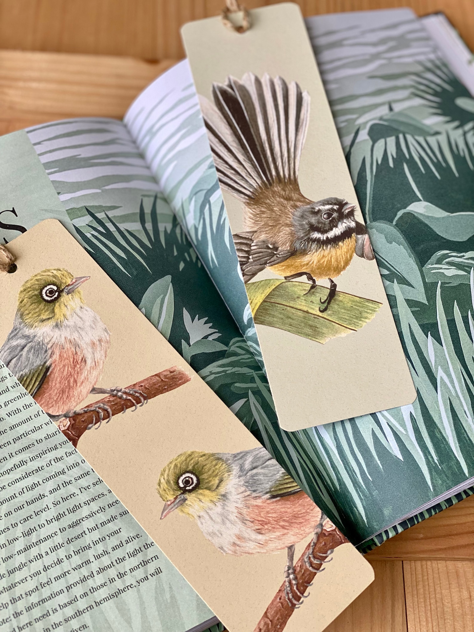 New Zealand Native BIRDS BOOKMARKS. Handmade, 100% Eco-friendly and ...