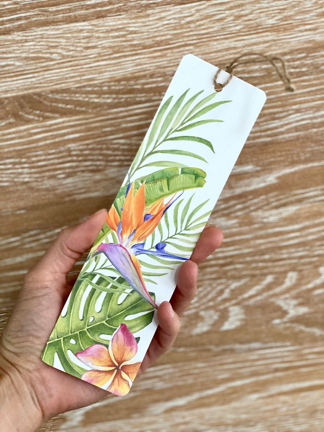 TROPICAL Flowers and Leaves BOOKMARKS. Handmade, 100% Eco-friendly and ...