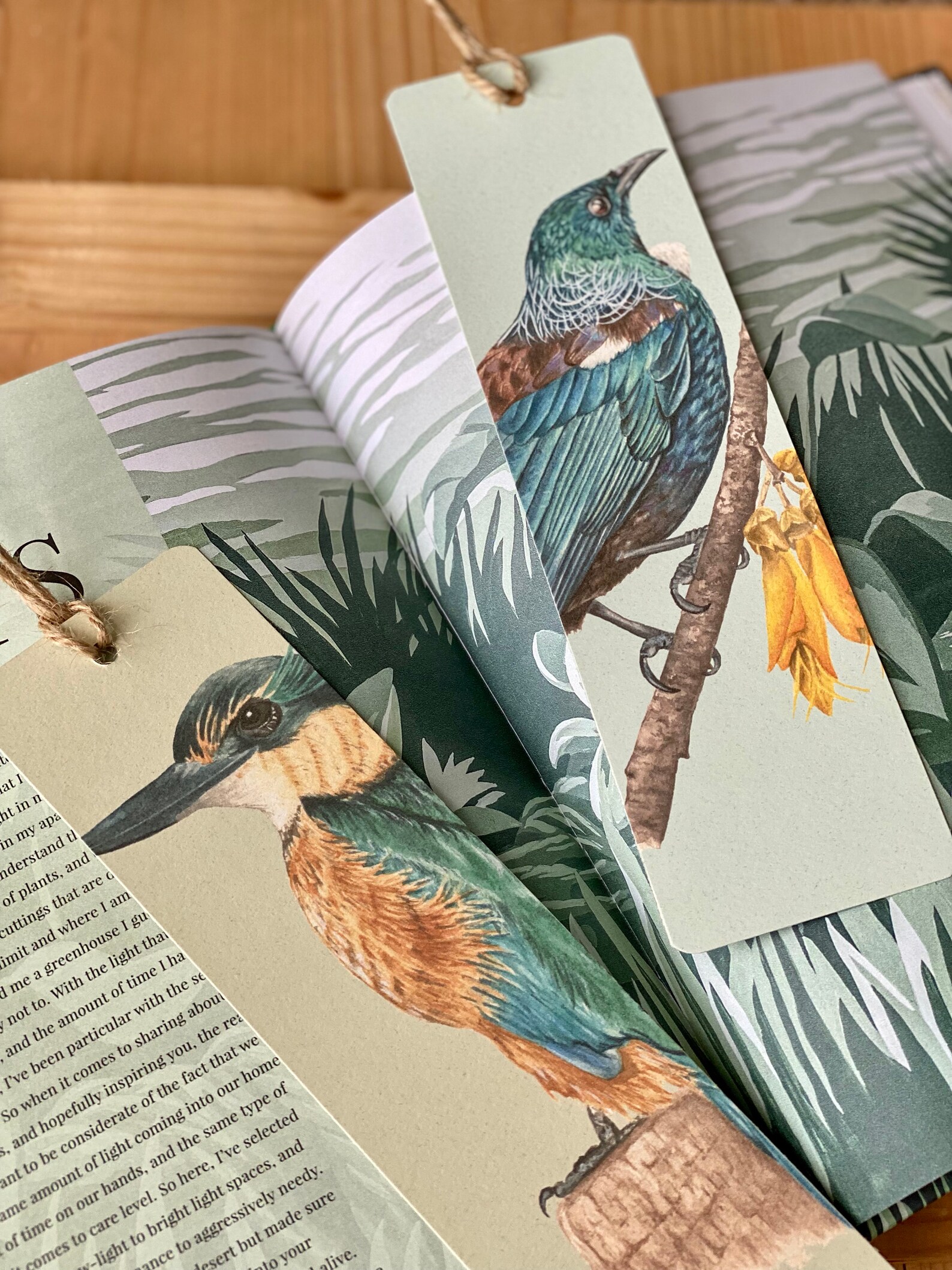 New Zealand Native BIRDS BOOKMARKS. Handmade, 100% Eco-friendly and ...