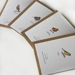 GARDEN BIRDS Greeting Cards. Handmade, 100% Eco-friendly and Luxury ...