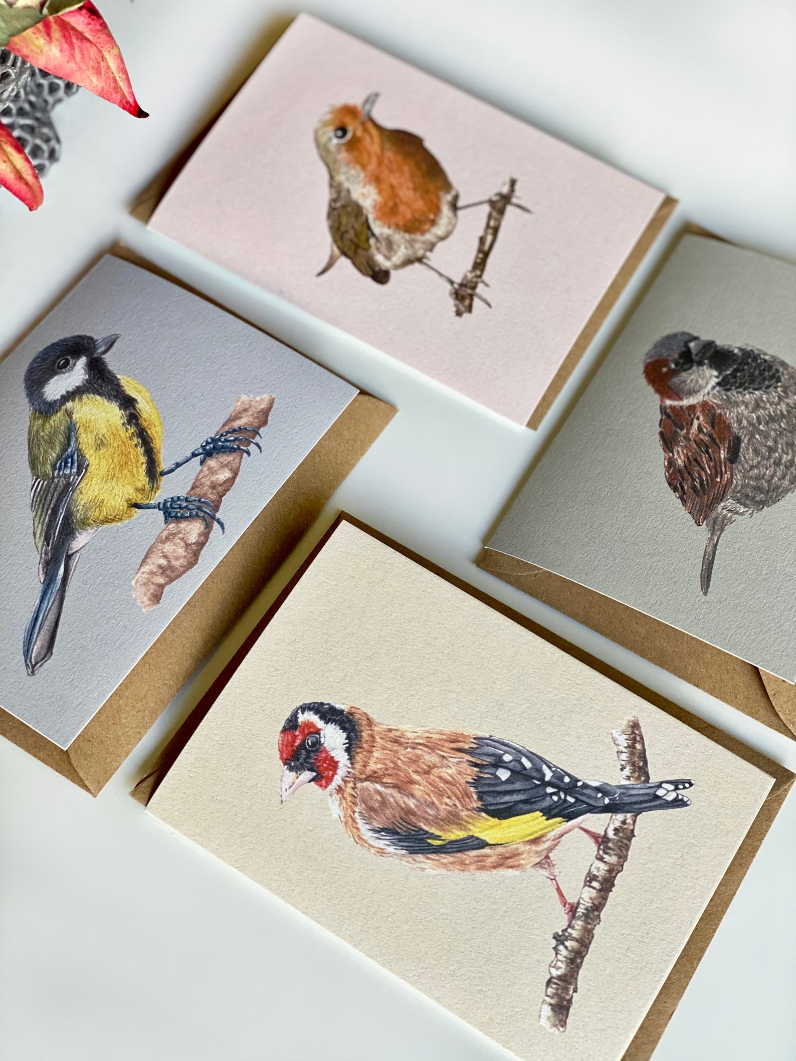 GARDEN BIRDS Greeting Cards. Handmade 100% Eco-friendly and - Etsy