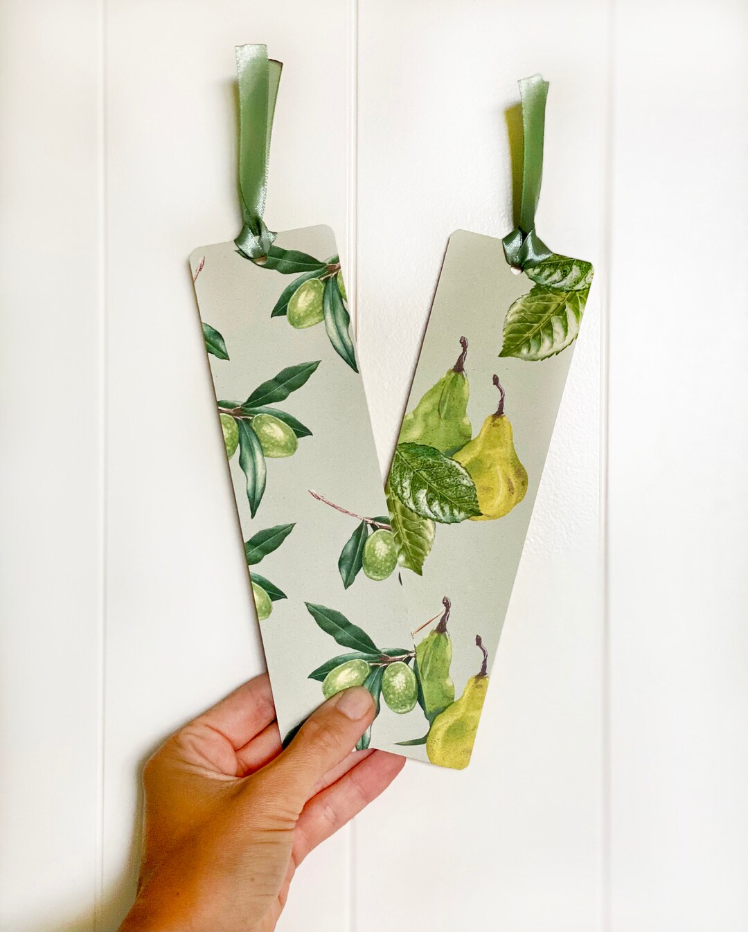 OLIVE and PEAR BOOKMARKS. Handmade 100% Eco-friendly and - Etsy