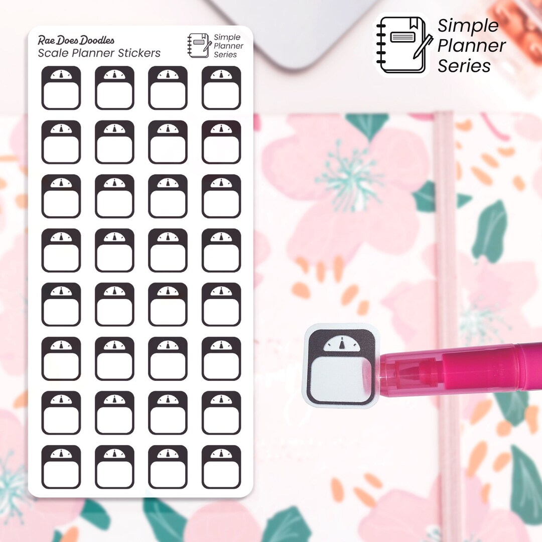 Clear Mini Scale Planner Stickers Scale Icon Stickers - Etsy