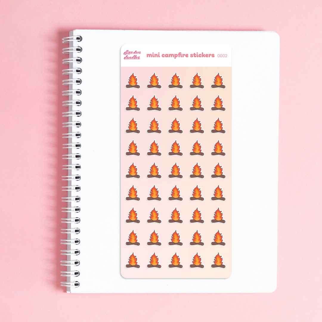 Mini Campfire Planner Sticker Sheet Camp Stickers - Etsy