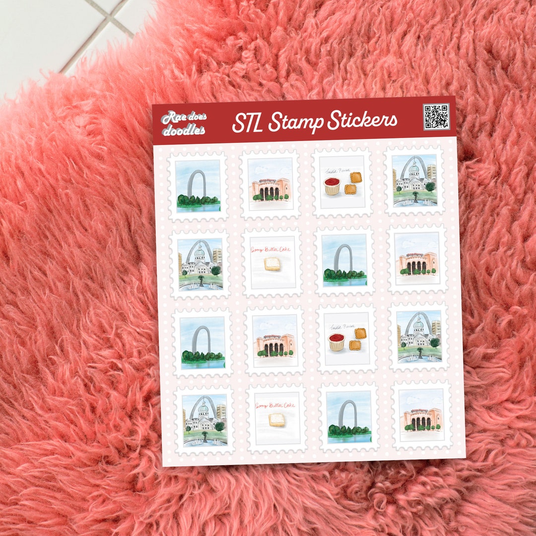Saint Louis Stamp Stickers - Etsy