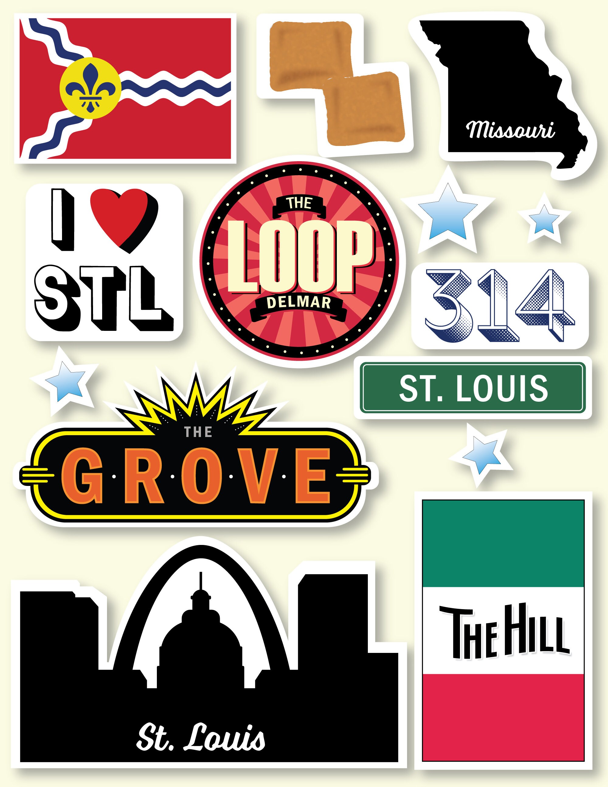 St Louis Stickers Saint Louis Stickers - Etsy