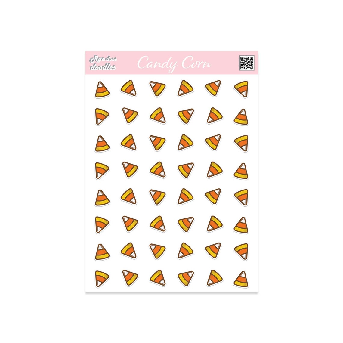 Candy Corn Sticker Sheet - Etsy