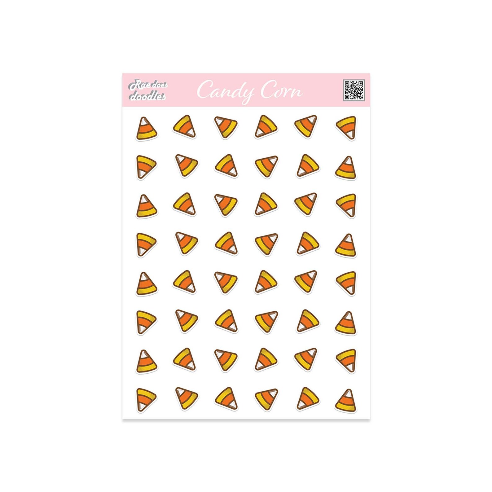 Candy Corn Sticker Sheet - Etsy