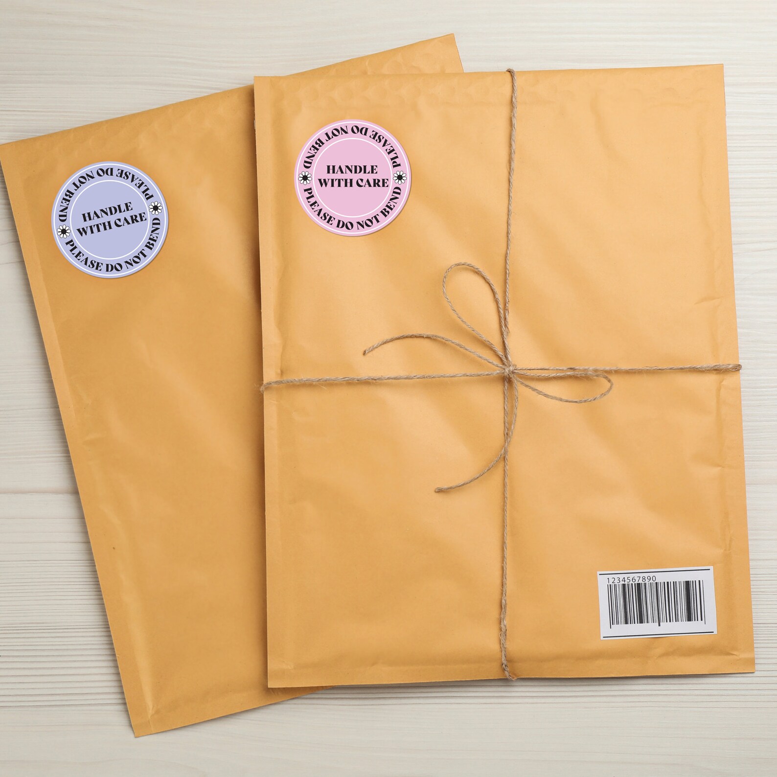 Handle With Care Stickers Do Not Bend Small Business Matte Labels Set ...