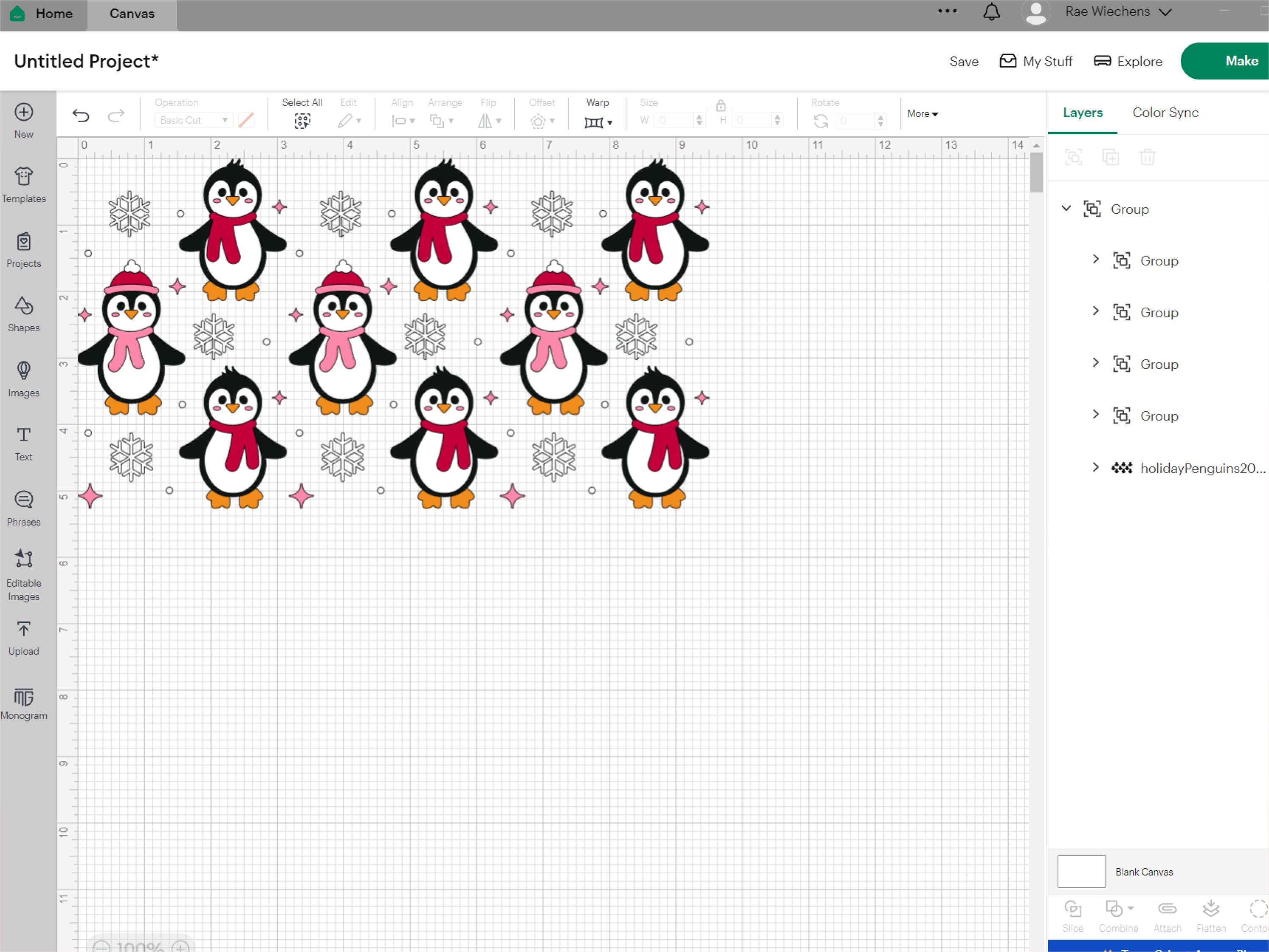 Penguins SVG | Christmas 20oz Glass Cup Wrap | Seamless Holiday Penguin ...