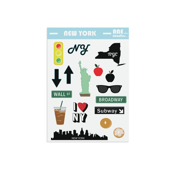 NYC New York City Sticker Sheet Planner and Journal | Etsy