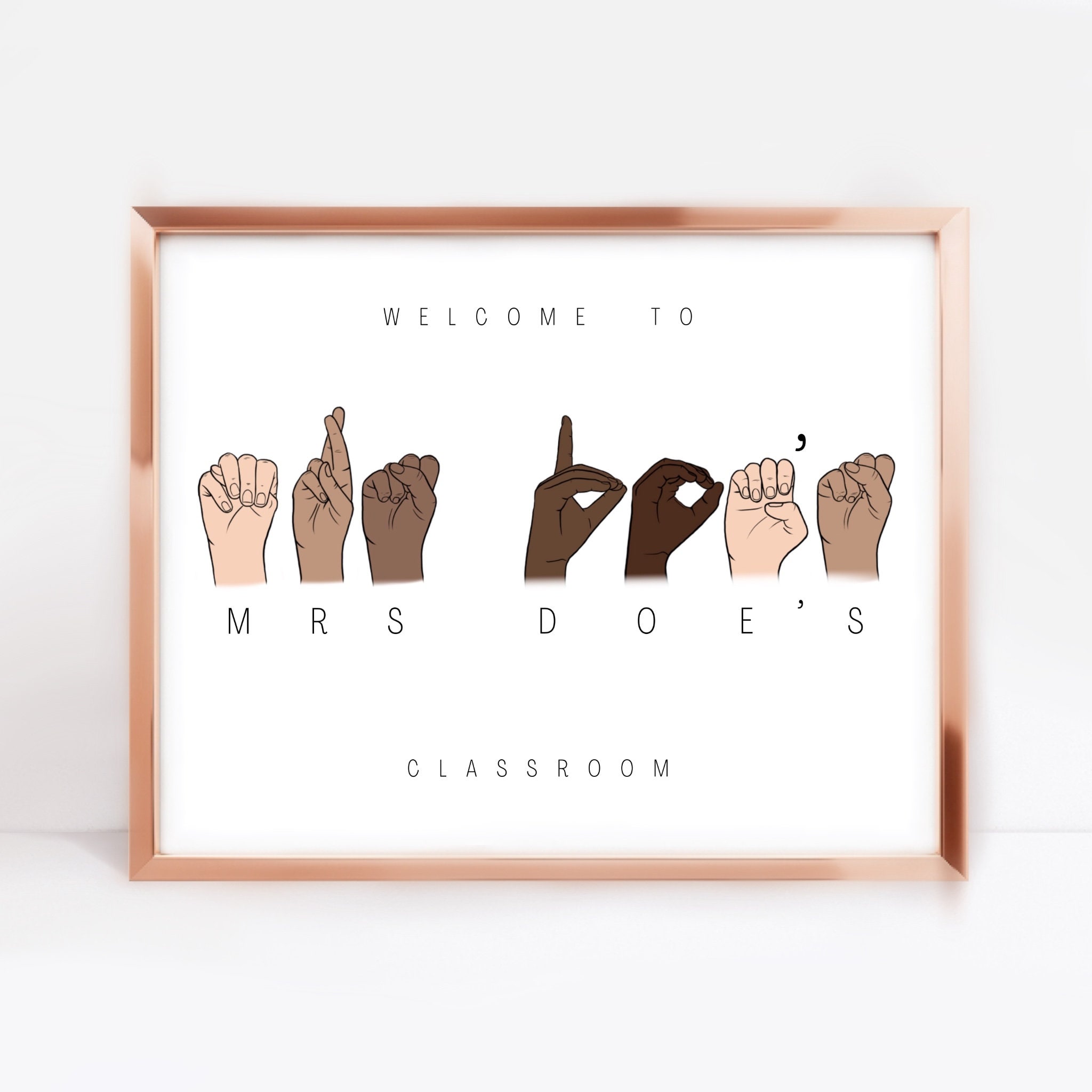 DIGITAL ASL Name Sign for Classroom, Teachers, and Students american ...