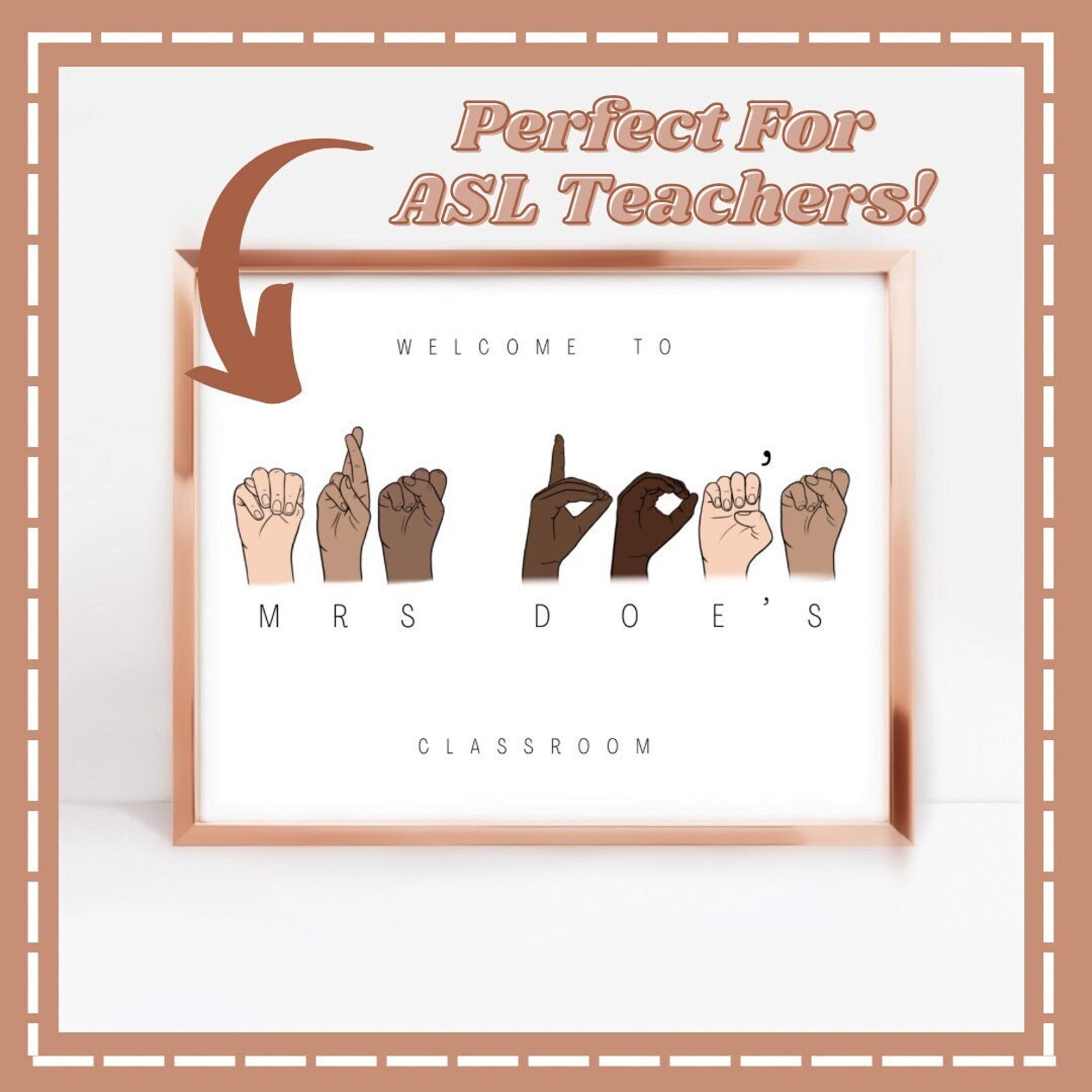DIGITAL ASL Name Sign for Classroom, Teachers, and Students american ...