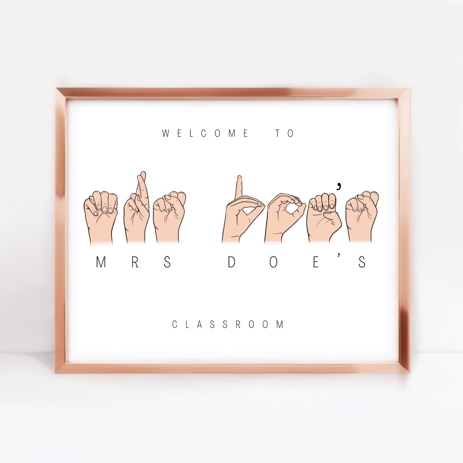 DIGITAL ASL Name Sign for Classroom, Teachers, and Students american ...