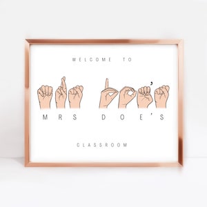 DIGITAL ASL Name Sign for Classroom, Teachers, and Students american ...