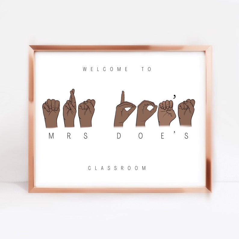 DIGITAL ASL Name Sign for Classroom, Teachers, and Students american ...