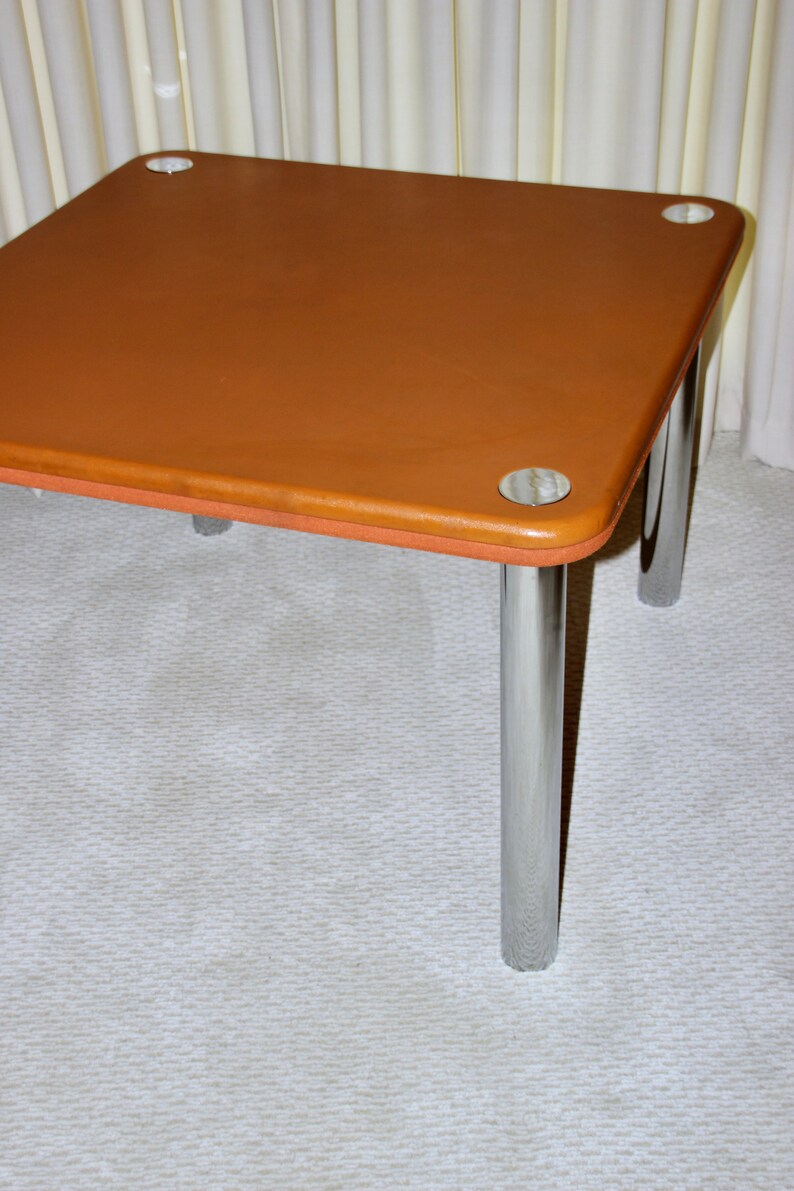 Knoll Attr. Felt and Leather 2-top Game Table - Etsy