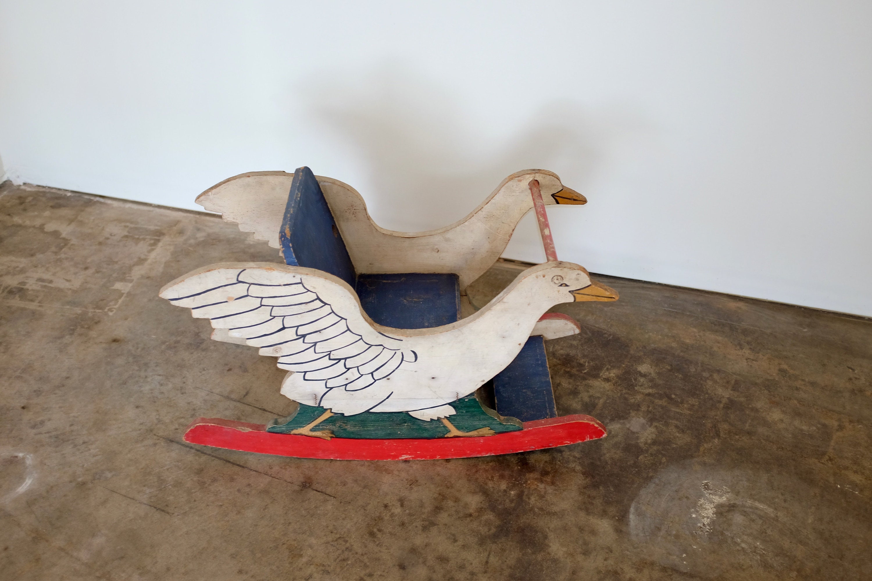 Antique Wood Goose Child's Rocker - Etsy