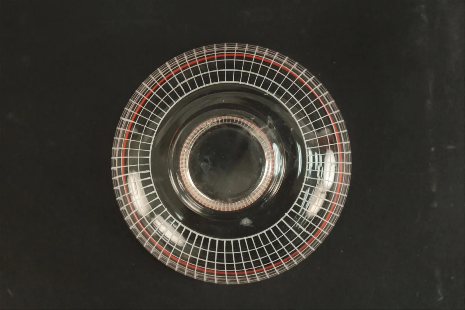 Gridded Art Glass Dish - Etsy