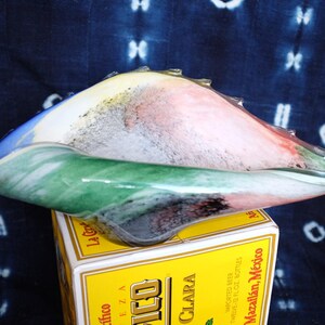 Big Rainbow Glass Shell - Etsy