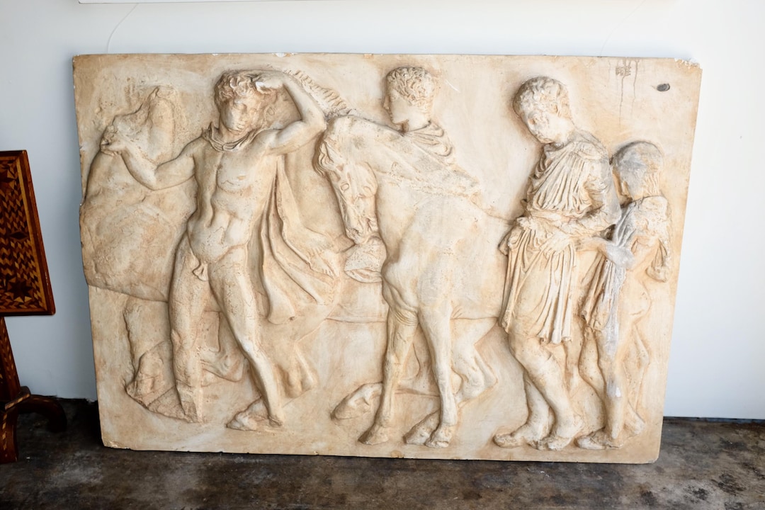 Large Vintage Plaster Parthenon Bas-relief - Etsy