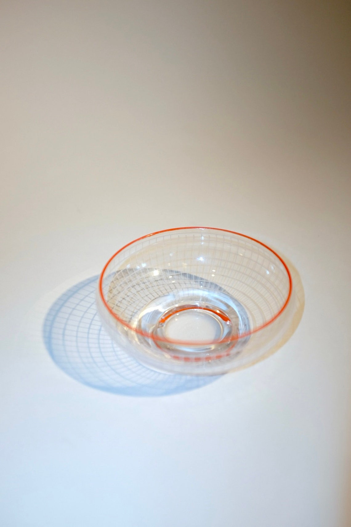 Gridded Art Glass Dish - Etsy