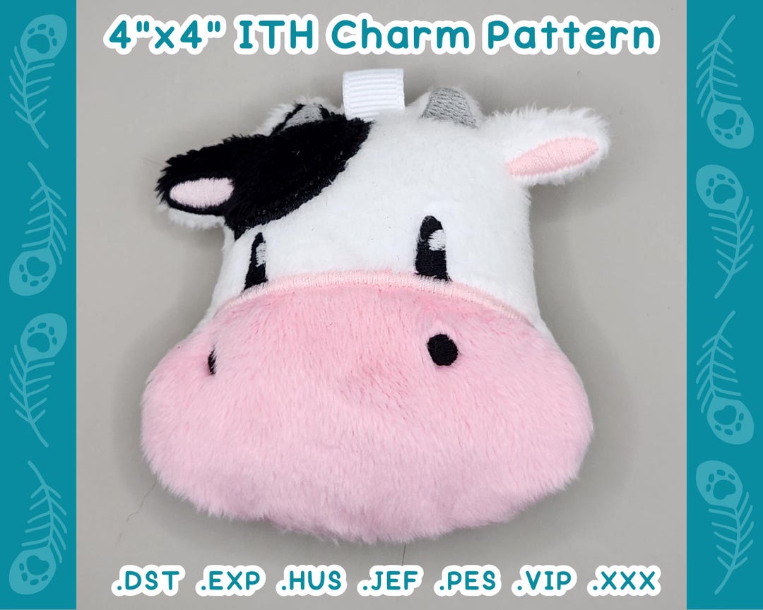 Cow Plushie Charm ITH Digital Pattern - Etsy