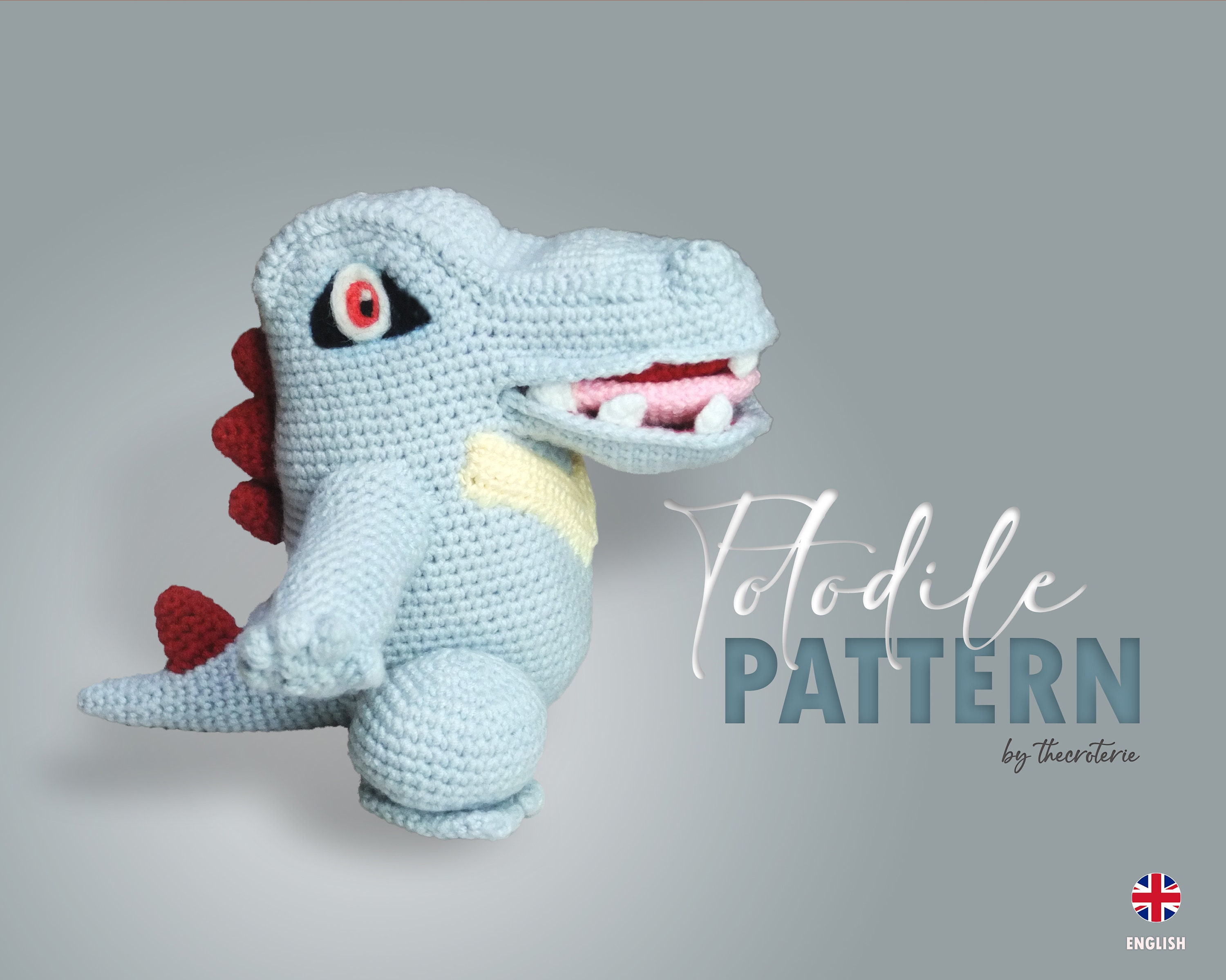 Totodile Pokemon Crochet Pattern - Etsy Singapore