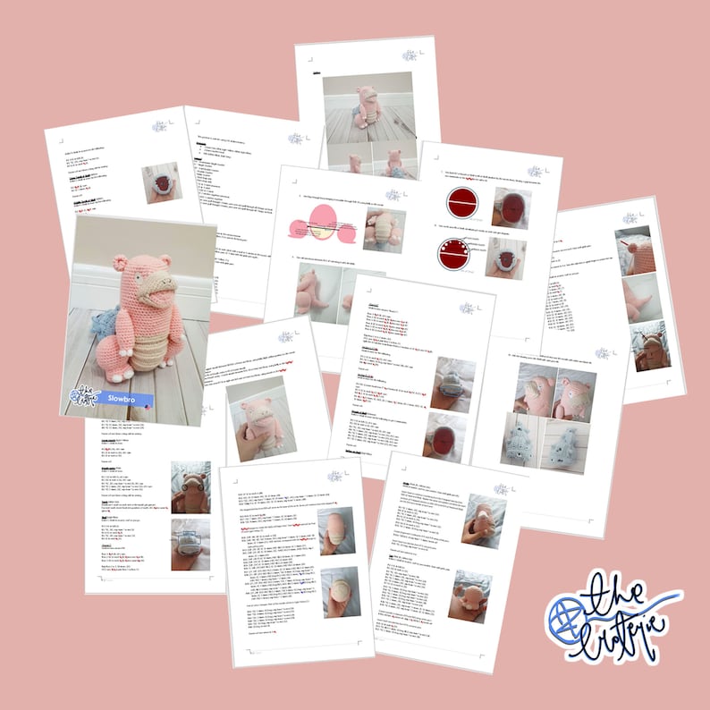 Slowbro Crochet Pattern - Etsy