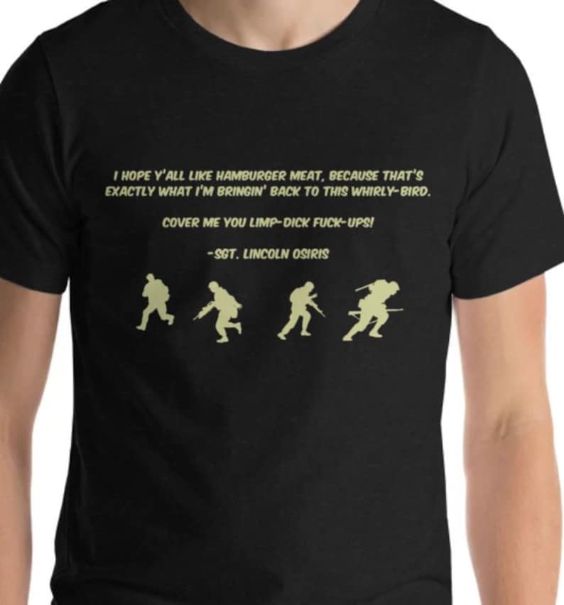 Tropic Thunder Sgt. Lincoln Osiris Quote cover Me You - Etsy