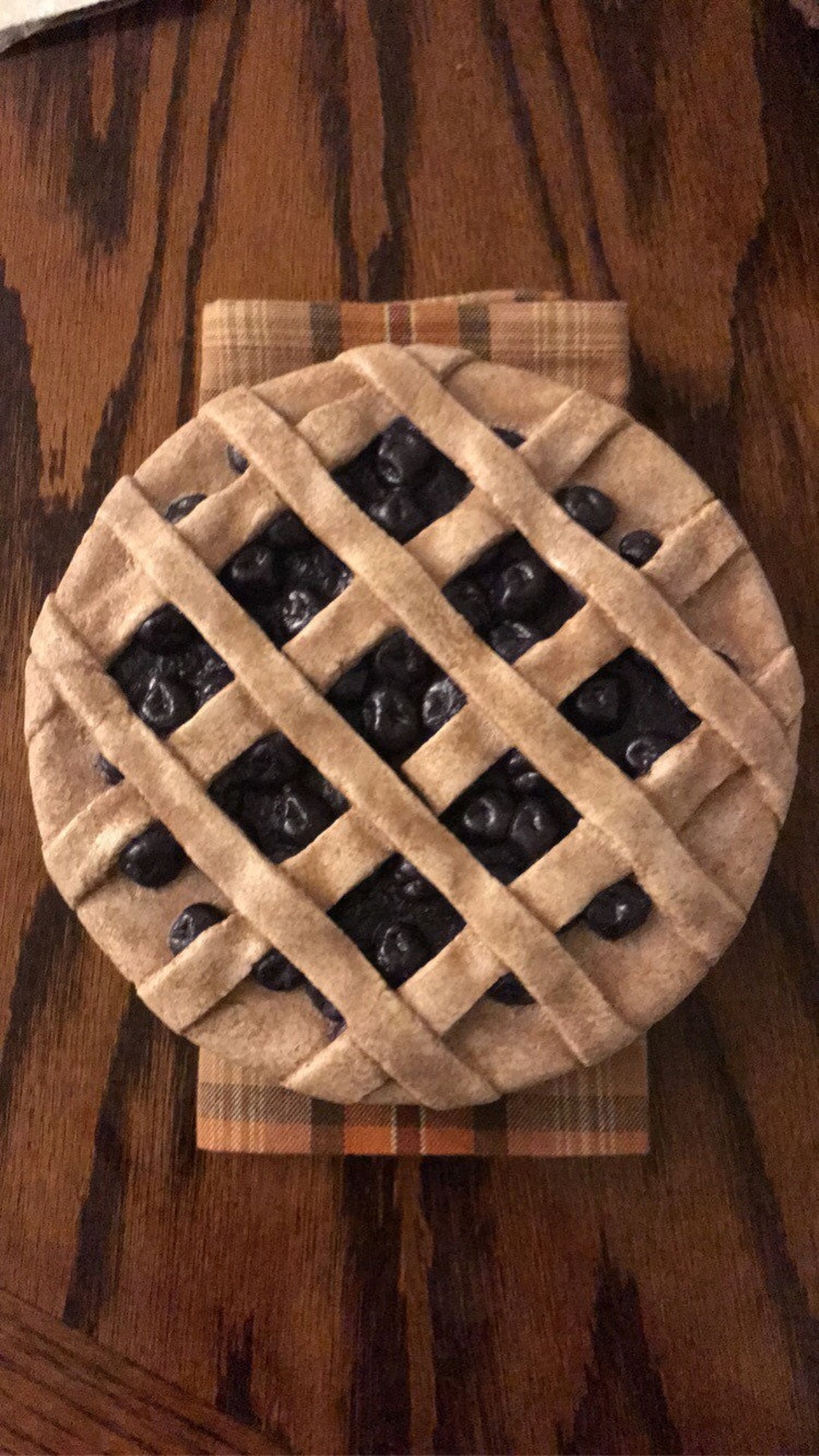 Primitive Faux Blueberry Pie - Etsy
