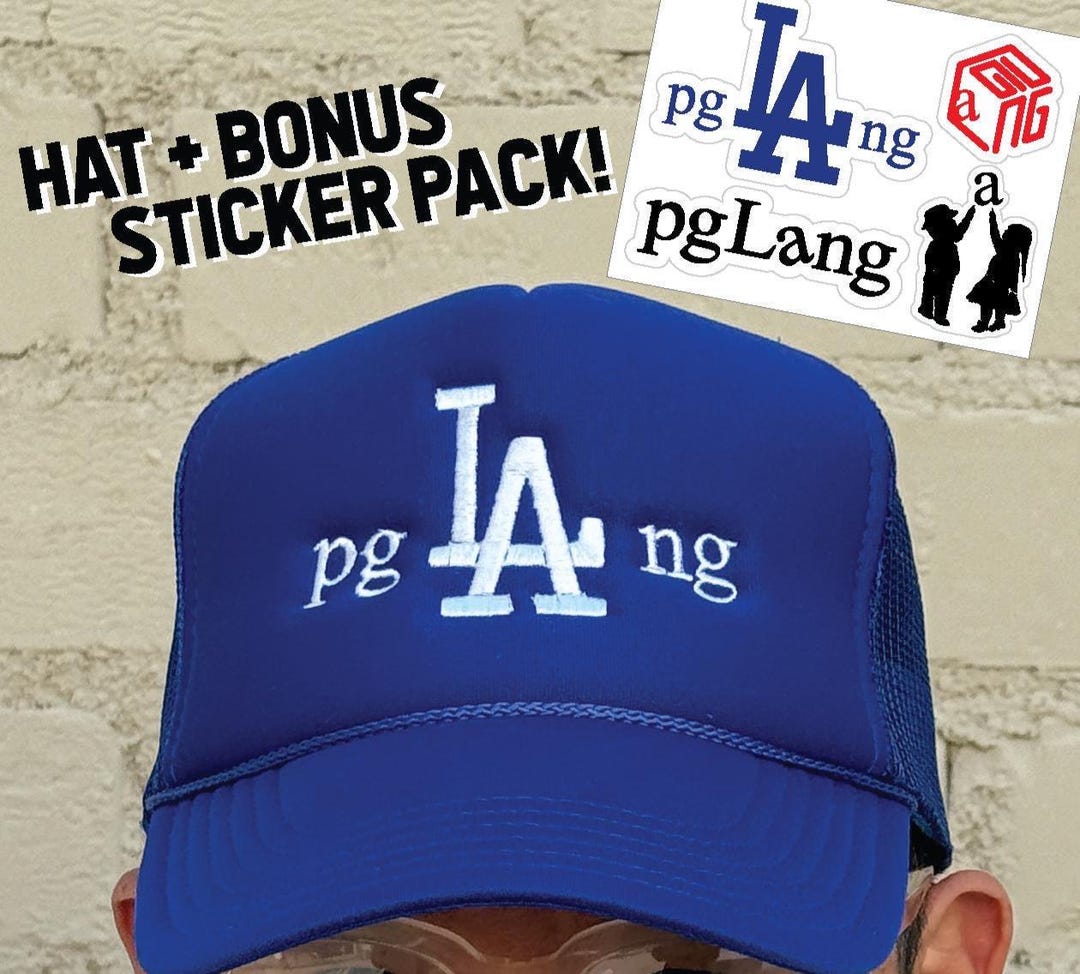 Pglang Embroidered Logo Mesh Trucker Hat + Bonus Sticker Pack ...
