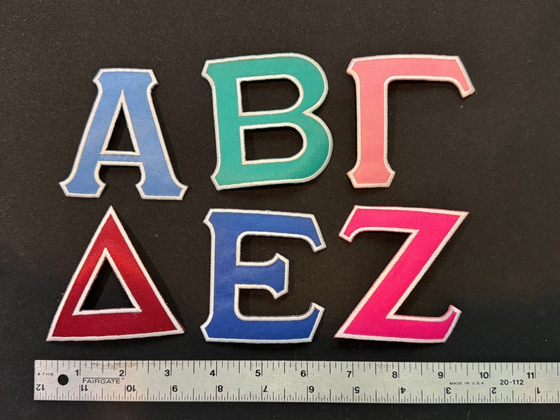 3 Inches Instant Iron on Greek Alphabet (with White Outline) - Etsy