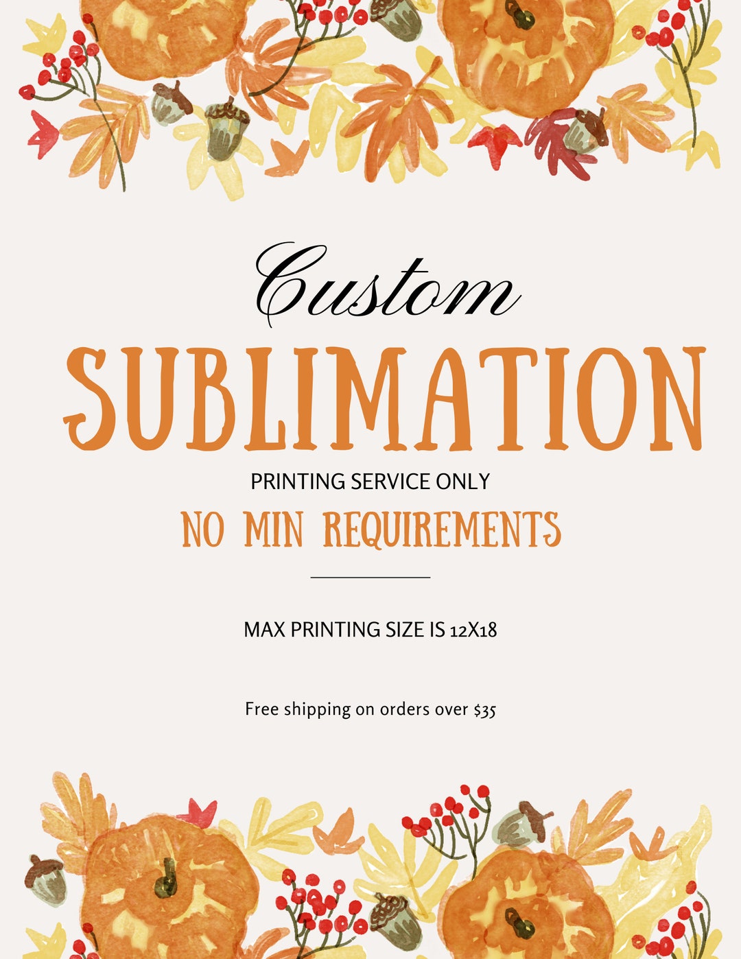 Custom Sublimation Prints - Etsy