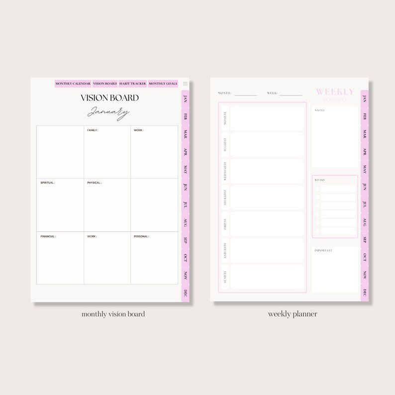 PLR Digital Planner Digital Calendar 2024 Planner Goodnotes Planner ...
