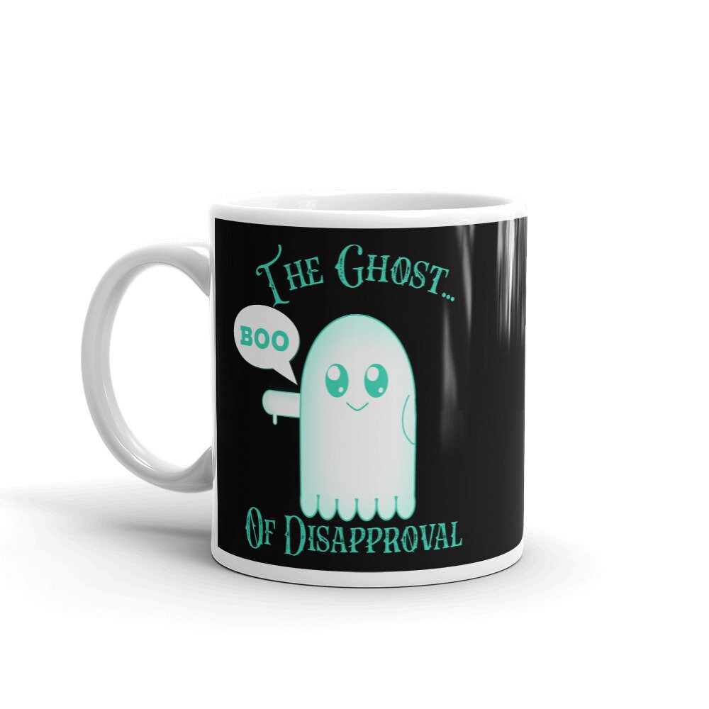The Ghost of Disapproval Mug, Halloween Mug, Thumbs Down, Ghost Mug, - Etsy
