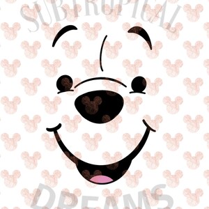 Winnie the Pooh Face SVG - Etsy