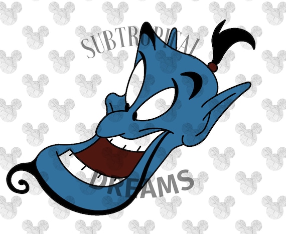 Aladdin Genie Head SVG COLOR | Etsy