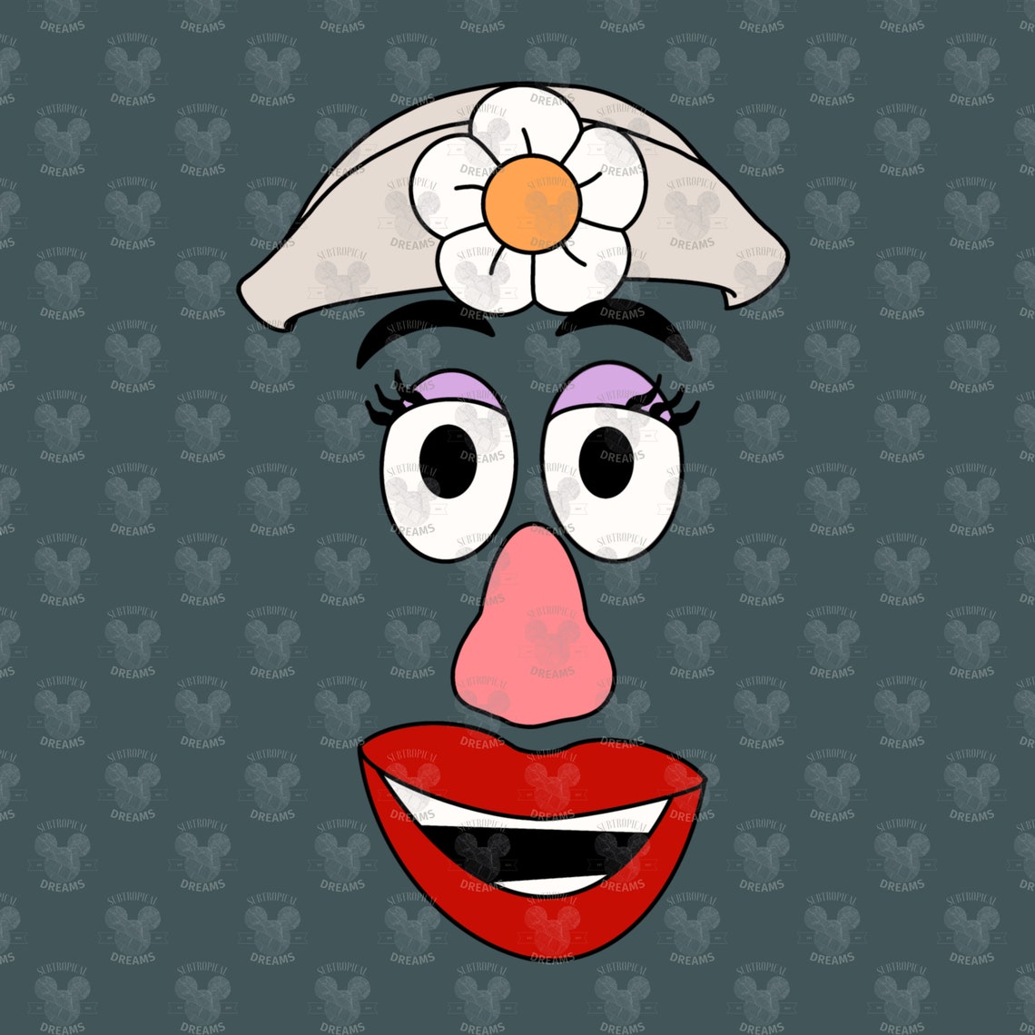 Toy Story Mrs. Potato Head Face SVG - Etsy Australia