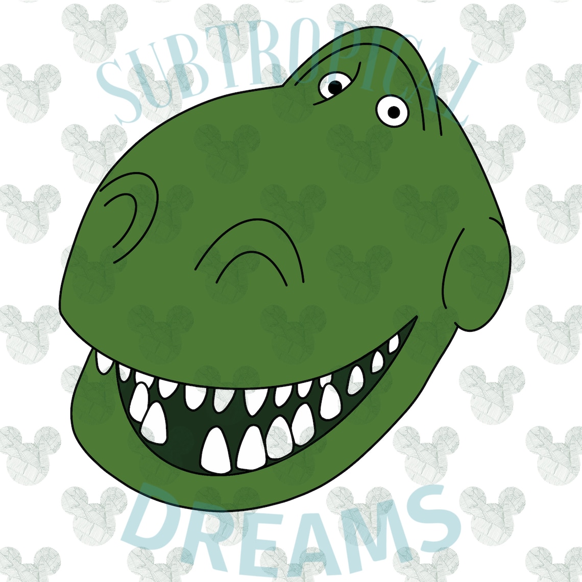 Toy Story Rex Face SVG | Etsy