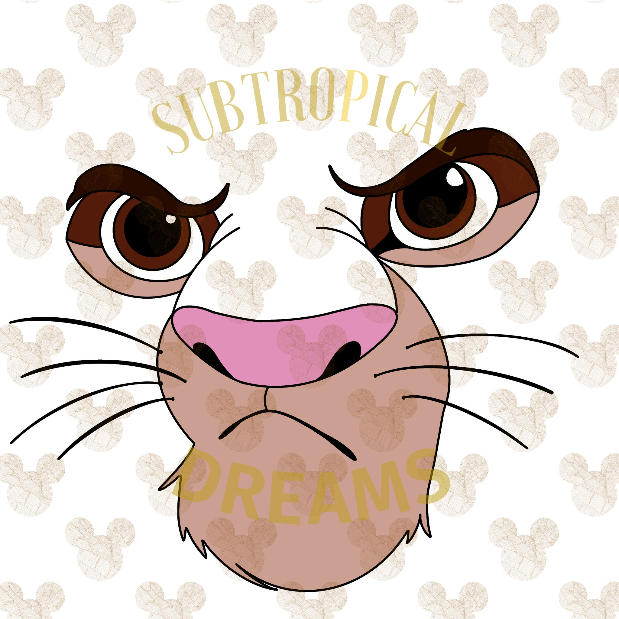 Rey León Joven Simba Cara SVG - Etsy México