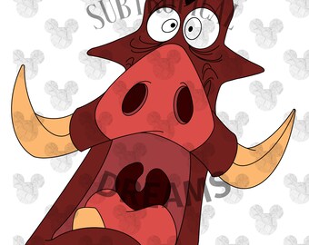 The Lion King Timon Face SVG COLOR | Etsy