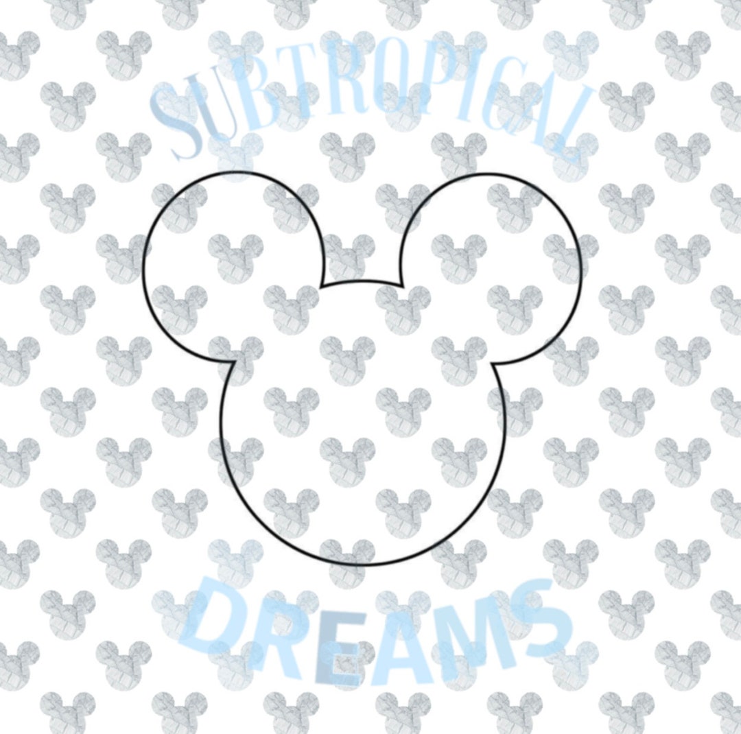 Mickey Mouse Outline SVG - Etsy